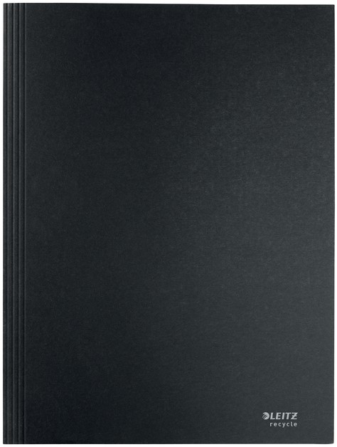 Dossiermap Leitz Recycle A4 3-kleps karton zwart Muldi