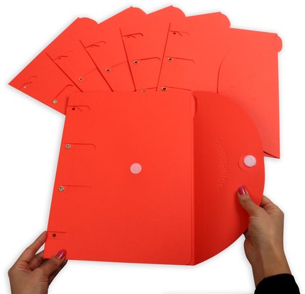 Smartfolder geperforeerde opbergmappen A4 Rood 6 stuks Muldi