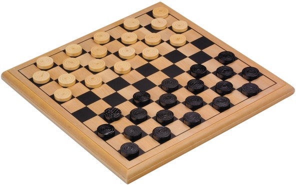 Damspel Longfield Games hout 30x30cm Muldi