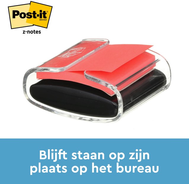 Memoblokdispenser 3M tbv Post-it Z-Note 76x76mm transparant + 12 blok Z ...