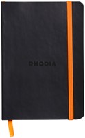 Notitieboek Rhodia A6 lijn 72 vel 90gr zwart Muldi