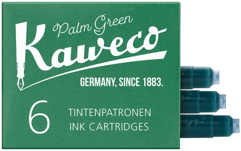Inktpatroon Kaweco groen doosje à 6 stuks Muldi