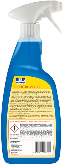 Ontvetter Blue Wonder prof superontvetter spray 1liter Muldi