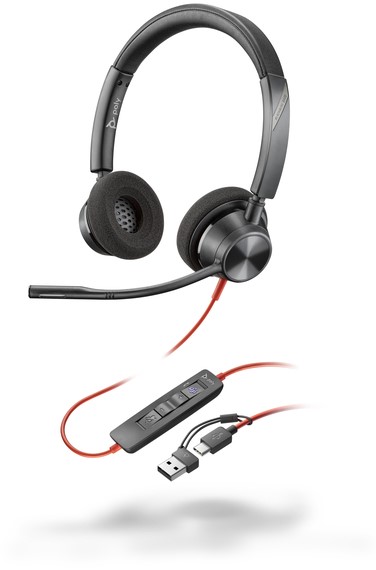 Headset HP POLY Blackwire 3320 Stereo USB-C Muldi