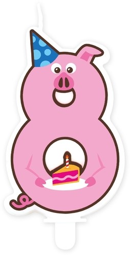 Jungle candle 8 Pig Muldi