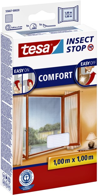 Insectenhor tesa® Insect Stop COMFORT raam 1x1m wit Muldi