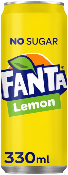 Frisdrank Fanta lemon zero blik 330ml Muldi