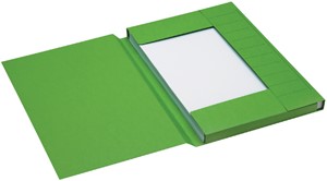Dossiermap Secolor folio 3 klep 100% gerecycled karton 250 gr groen Muldi
